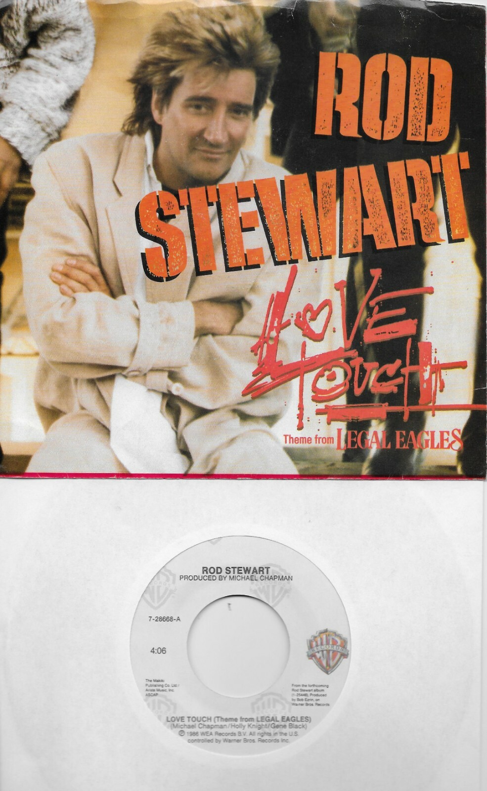 ROD STEWART Love Touch / Heart Is On The Line 45 with PicSleeve | eBay