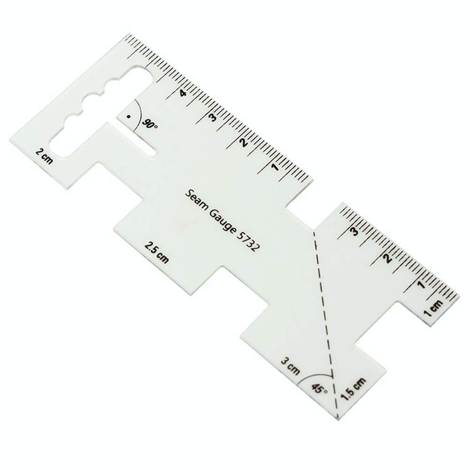 5-In-1 Sliding Gauge Measuring Sewing Tool with Free Seam Gauge Ruler ...