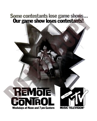 1988 Remote Control TV Game Show MTV Music Television Magazine Ad 8x10 ...