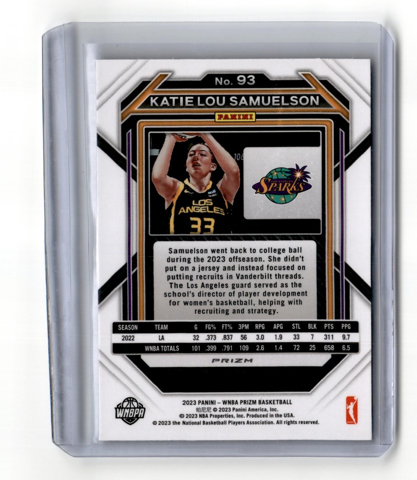 Katie Lou Samuelson 2023 Panini Prizm WNBA Ice #93 | eBay