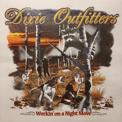 DIXIE OUTFITTERS COON HUNTING WORKING ON A NIGHT MOVE SHIRT #7051 | eBay