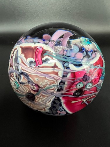1990 Peter Patterson Art Glass Sphere Paperweight | eBay