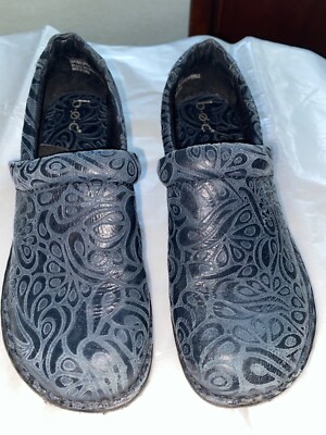 BOC Born Concept Peggy Blue Floral Tooled Slip On Clog C45797 Womens ...