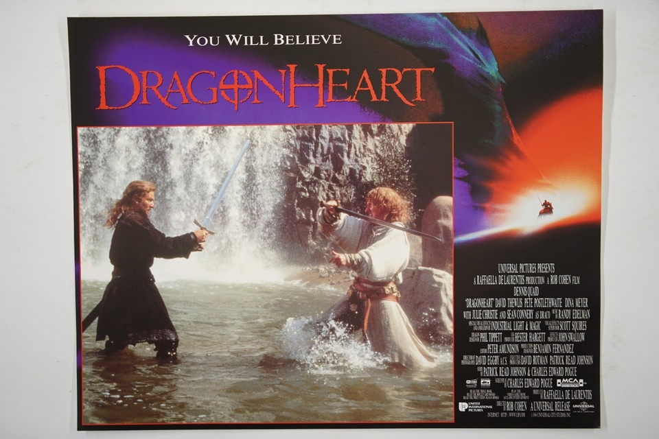 DRAGONHEART Orig Comp Set of8 Movie Lobby Cards 1996 DENNIS QUAID ...