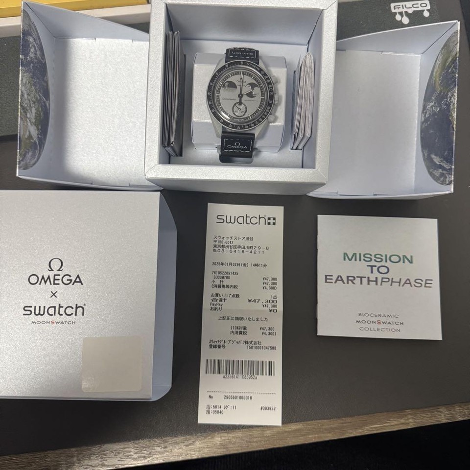 Omega x Swatch Speedmaster Mission to Earth Vintage Men's Watch Used | eBay