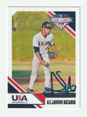 Alejandro Rosario Signed 2020 Panini USA Baseball Stars & Stripes Card ...