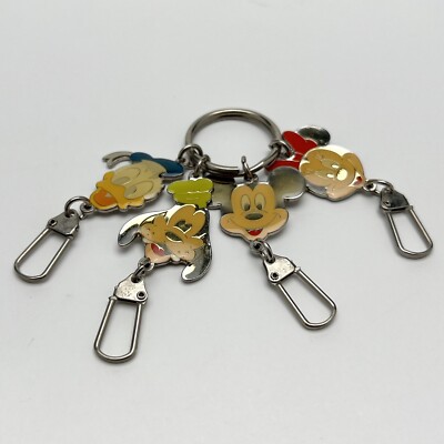 Vintage Disney Mickey & Friends Keychain - Mickey, Minnie, Donald ...