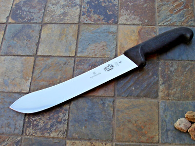 Victorinox Butcher Knife 10" Blade Black Fibrox Slip Resistant Handle ...