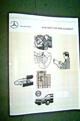 mercedes r129 soft top convertible service manual repair book sl500 ...