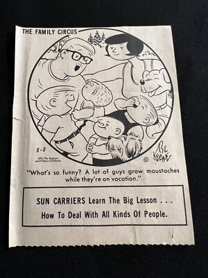 #D01 FAMILY CIRCUS by Bil Keane Daily Comic Strip August 8, 1973 | eBay