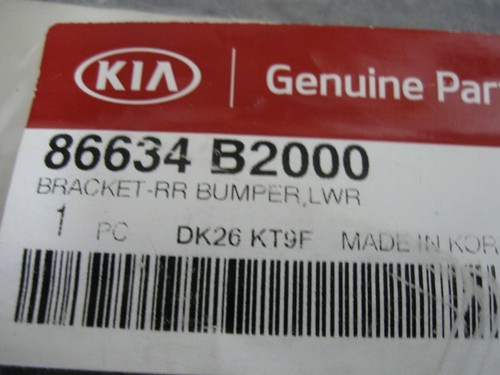 NEW GENUINE KIA IMPACT BAR CENTER BRACKET FOR 14-19 SOUL (PN 86634 ...
