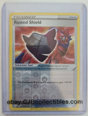 Pokémon RUSTED SHIELD Trainer 061/072 Reverse Holo Shining Fates - Near ...