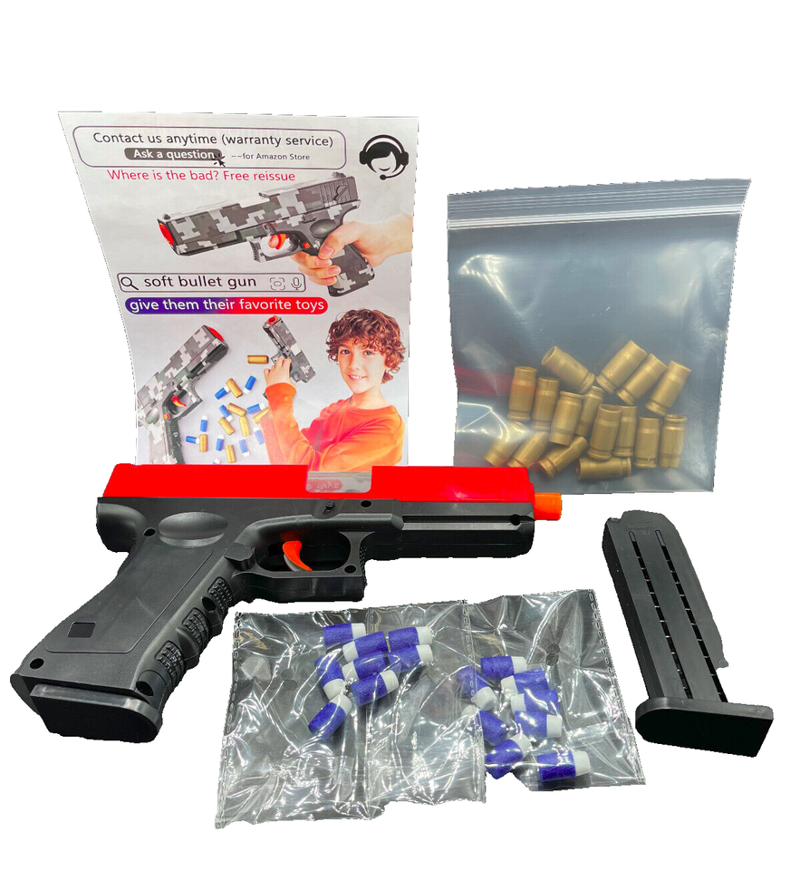 Lot of 2 ~ Soft Bullets Toy Gun - Manual Slide Reloading Rebound Shell ...