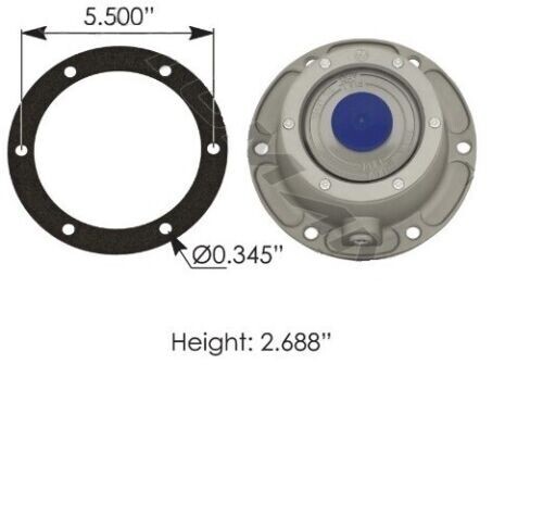 343-4009- Trailer Hub Cap w/ Oil Port & Side Fill Plug 180.10619 (4Pack ...