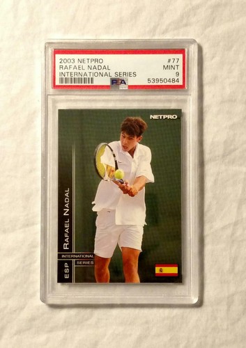 2003 NetPro International Series Rafael Nadal #77 Rookie RC PSA 9 Mint ...