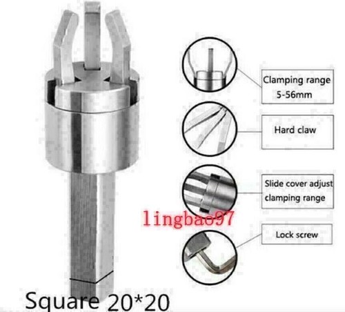 CNC Lathe Bar Puller Automatic Feeder Claw Clamp Square Crank 20*20mm ...