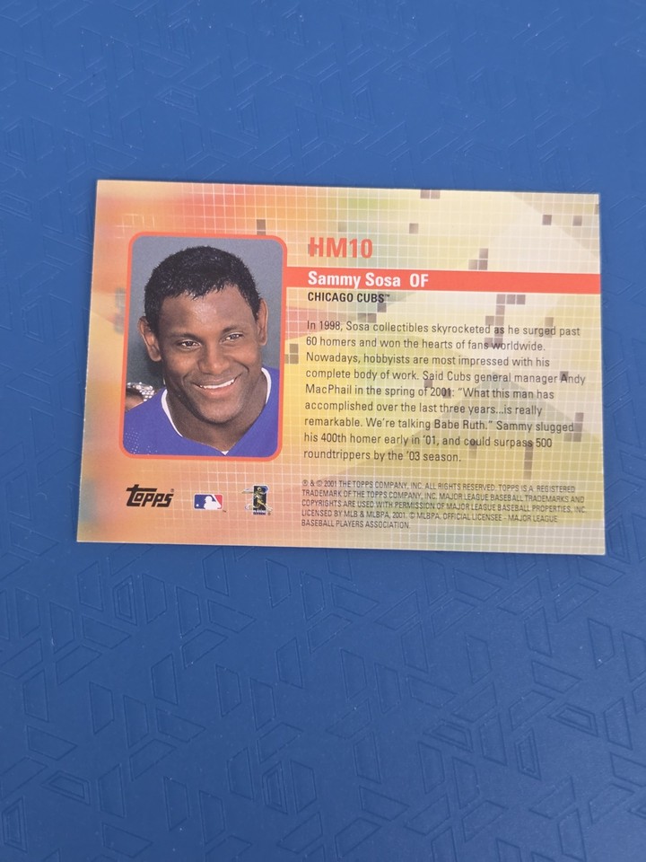 2002 Topps Hobby Masters #HM10 Sammy Sosa Chicago Cubs BASEBALL Card 1H ...