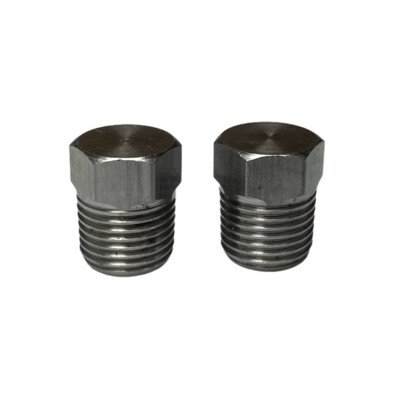 2 pieces 1/8” NPT Male Stainless Steel Hex Head Pipe Block Off Plug ...