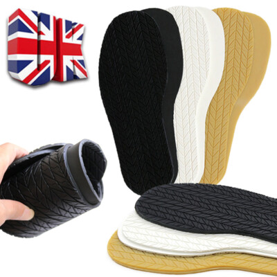 Black Rubber Stick on Soles Heal Anti-Slip Wearable Grip Shoes Repair ...