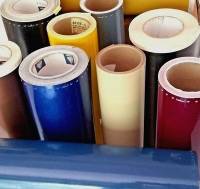 Vinyl Rolls 15" CHOOSE COLOR Avery-Dennison Punched Rolls for Signs | eBay