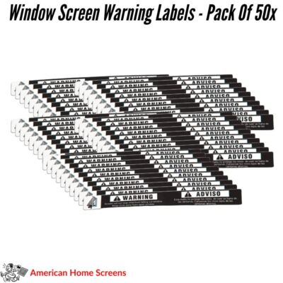 Window/Door Screen Frame Warning Labels - Pack Of 50 | eBay
