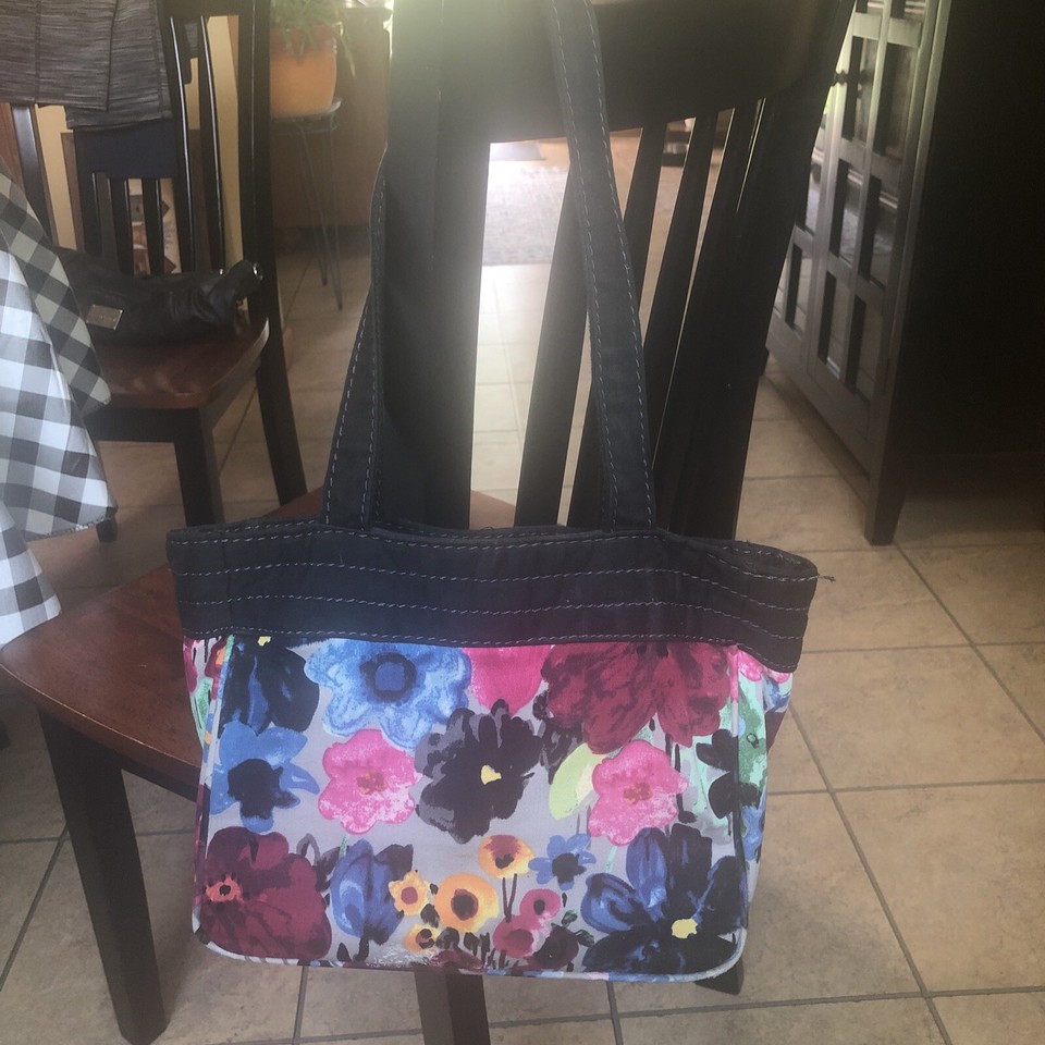 THIRTY ONE Women's Purse Black, Pink, Maroon Floral Tote Bag. | eBay