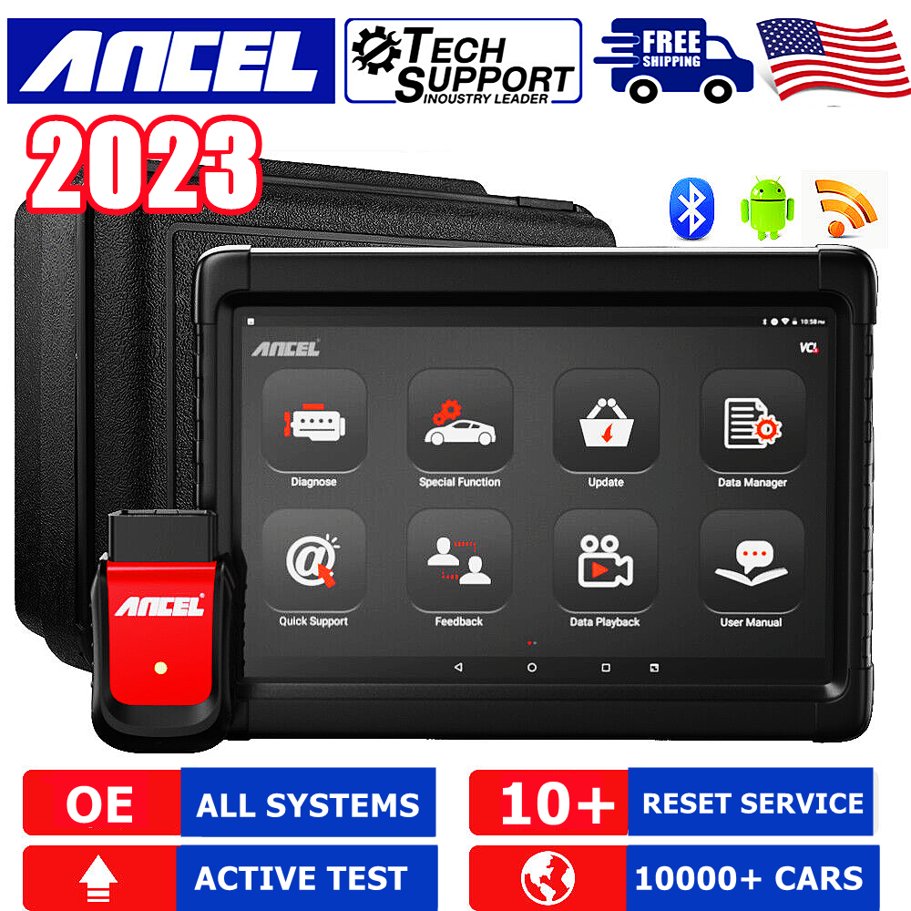 10" inch Tablet OBD2 Scanner Bluetooth WiFi Full System Car Diagnostic ...
