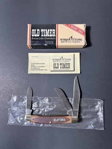 Vintage Shrade Old Timer Pocketknife 340T Middleman Triple Blade USA ...