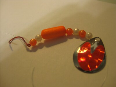 2 Hook Floating Float Spinner Blades Rigs Crawler Harness (Orange ...