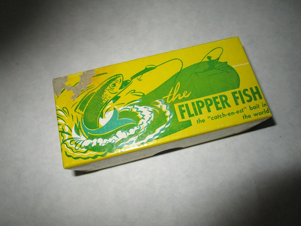 vintage FLIPPER FISH fishing lure w/ box and paper. Michigan | eBay