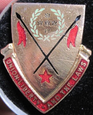 Army crest DI dui PB Pinback ww2 110th CAVALRY REGIMENT cav rgt no mark ...