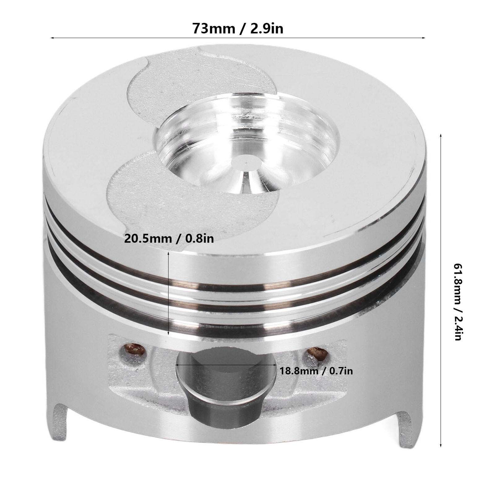 Mini Tiller Piston Aluminum Alloy Air Cooled Cultivator Engine Piston 173F | eBay