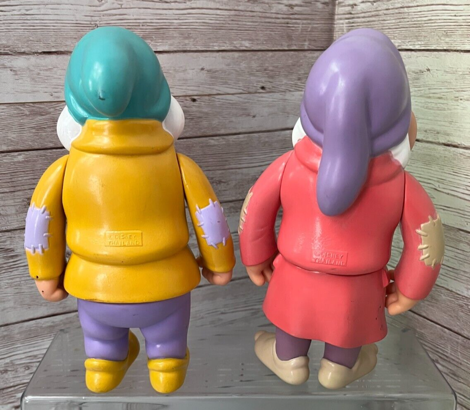 Vintage Disney Snow White Seven Dwarfs Action Rubber Figure Grumpy ...