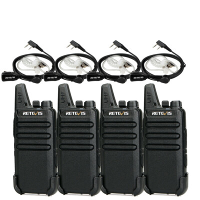 4Pack Retevis RT22 Walkie Talkie Two Way Radios VOX for School/Church ...