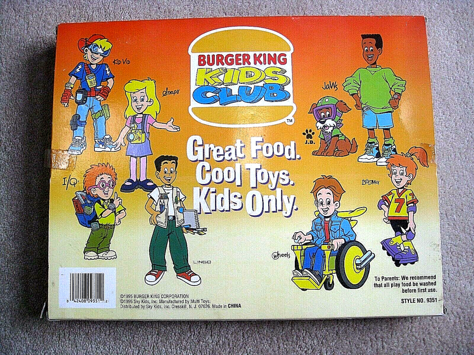 BURGER KING MEAL BOXED SET REALISTIC FAKE FAUX PLAY FOOD PROP ~ NEW ...