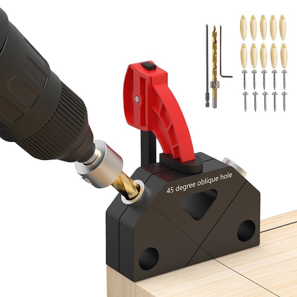 Woodworking Doweling System with 45 Degree Pocket Hole Jig for Strong ...
