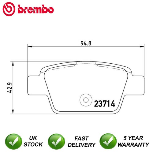 Brake Pads Set Rear Brembo Fits Fiat Bravo Stilo Multipla Alfa Romeo ...