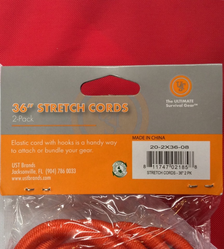 Stretch Cord 2pk 36"survival disaster kit emergency tactical gear equip ...