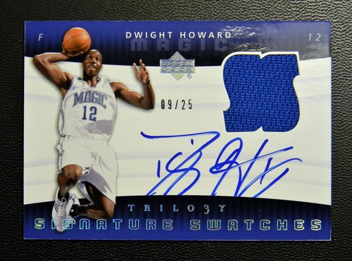 Dwight Howard 2004 UD Trilogy Auto Jersey Rookie #09/25 L.A. Lakers ...