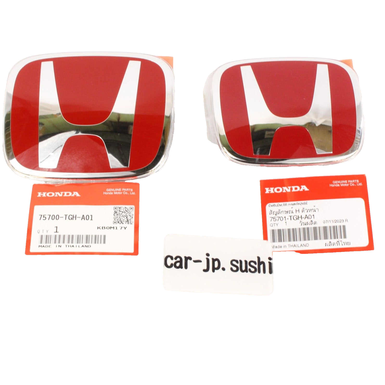 HONDA Genuine CIVIC TYPE-R FK8 2017-2019 Front & Rear Red 'H' Emblem ...