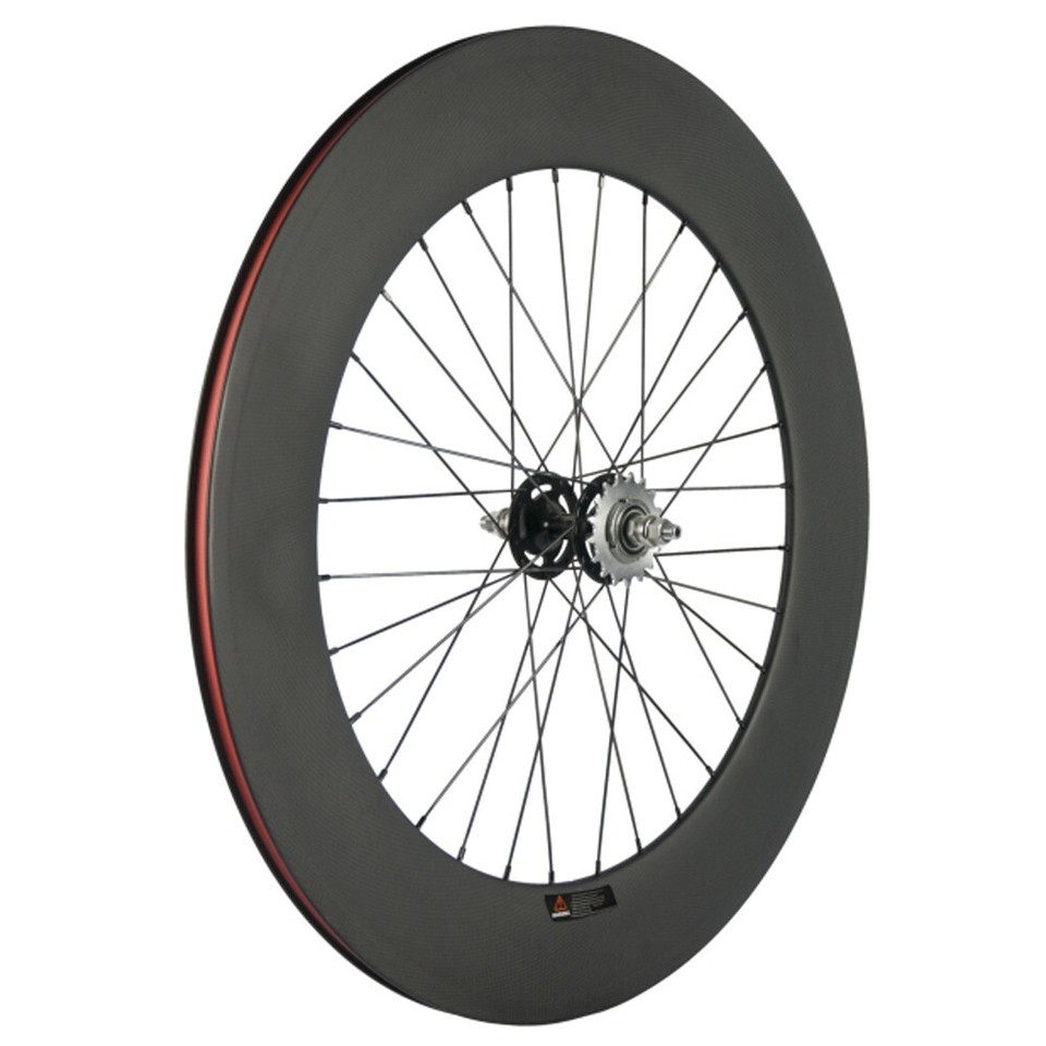 70mm Tri Spoke Front Wheel 88mm Rear Carbon Wheelset Fixed Gear Wheels ...