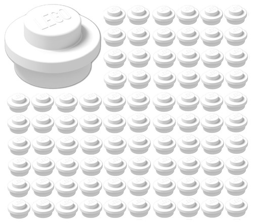 ☀️Lego 1x1 WHITE Round Plates x100 Dots Stud Part Piece Bulk lot Legos ...
