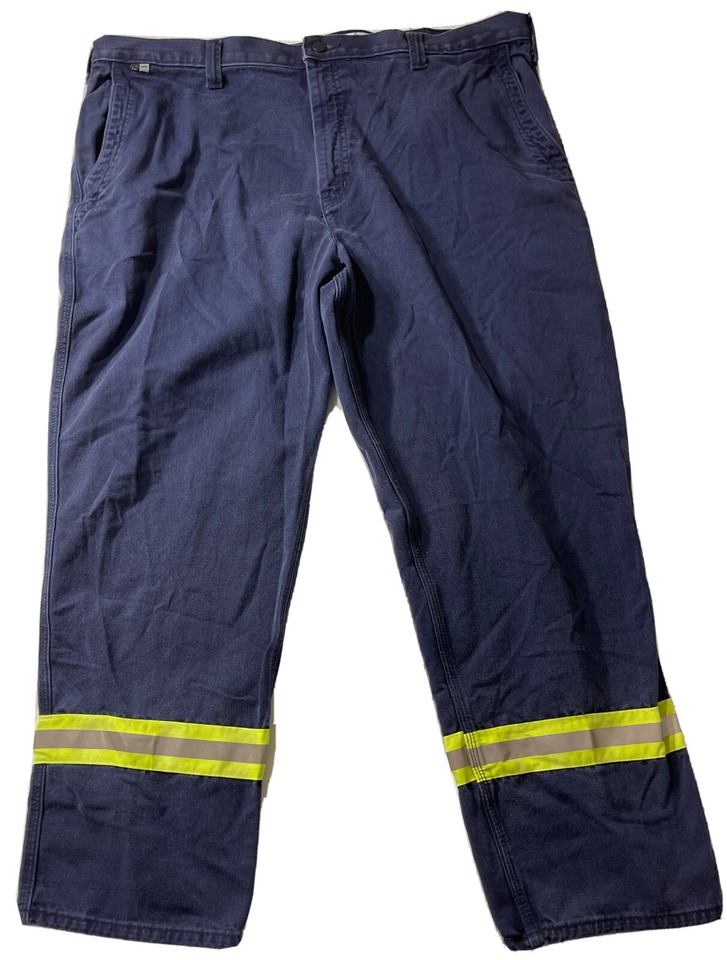 Carhartt Cat 2 FR 63685-20 size 32X30 Navy BLUE W/HI-VISIBILITY Pant VG ...