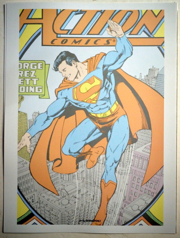 ACTION COMICS #643 Cover Art Print George Perez art w Double Sided ...