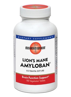 Mushroom Wisdom - LION'S MANE AMYLOBAN®, 180 Tablets - By Mushroom ...