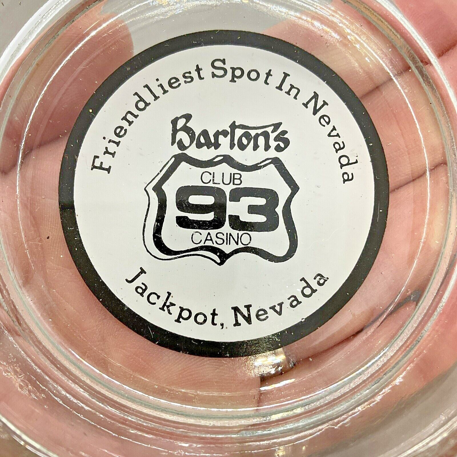Vintage 3.5” Ashtray Barton’s Club 93 Casino Jackpot Nevada Friendliest ...