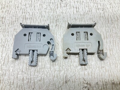 Wago 249 Gray Grey Wiring Terminal Block End Anchor Lot of 2 (TSC) | eBay