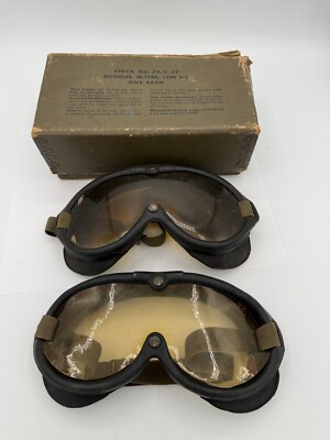 WWII Pioneer Scientific Corporation M-1944 Goggles / Types B-8 / Stock ...