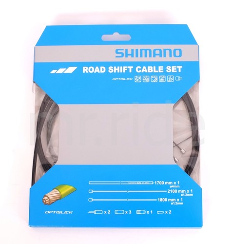 Shimano Optislick R8000,R9000 Road Bike Shift Cable +Housing Set Black ...