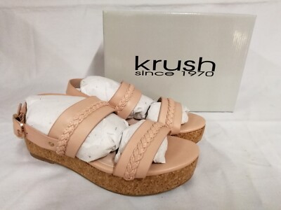 Krush - Pink Open Toe Strappy 2" Platform Slingback Sandal Size UK 4 ...